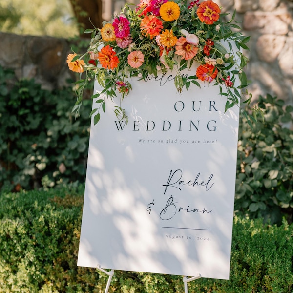 Wedding Welcome Sign, Wedding Sign, Welcome to Our Wedding Sign ...