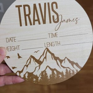 Custom Name Sign Round Baby Name Boy Nursery Sign Baby - Etsy