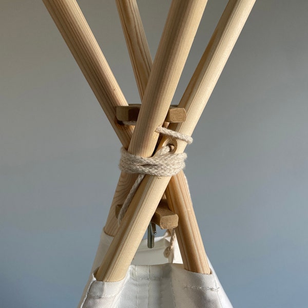 Set of 5 Teepee Wooden Poles Plus Stabilizer, Ideal for 5 Pole Teepees ...