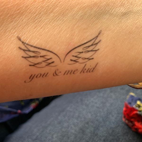 Custom Name Angel Wings Temporary Tattoo - Etsy