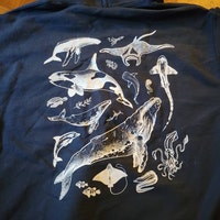 Underwater Sea Animal Vintage Hoodie Gift for Marine Biologist/ocean ...