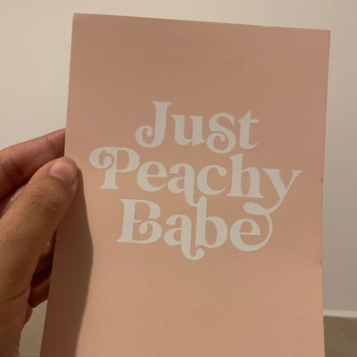 Just Peachy Type Printable, Minimal Wall Art, Boho Wall Decor, Quote ...