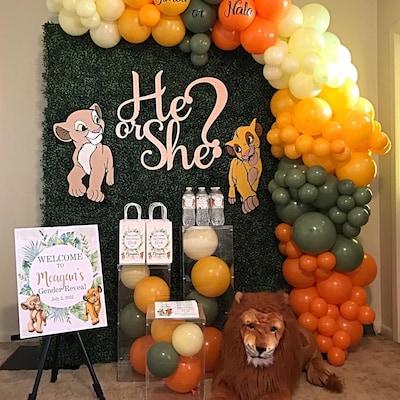 He or She Backdrop Wooden Sign, Gender Reveal Decor, Baby Shower Wood ...