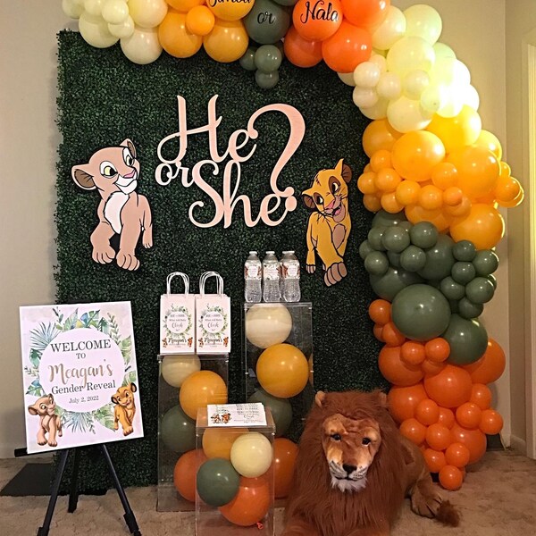 He or She Backdrop Wooden Sign, Gender Reveal Decor, Baby Shower Wood ...