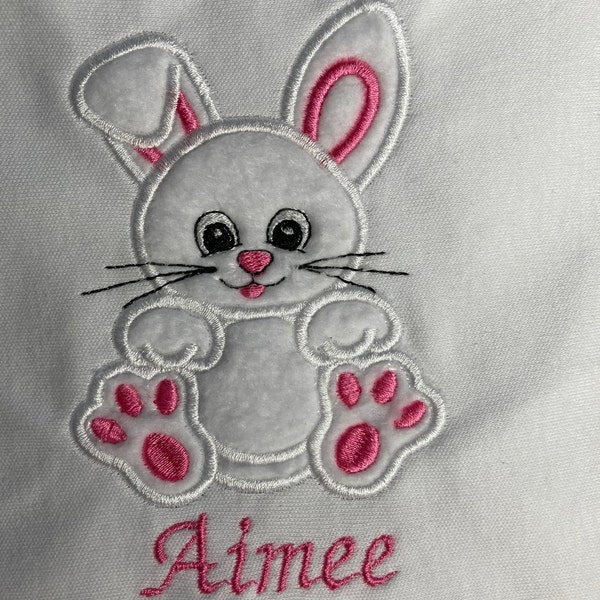 Easter Bunny Applique Machine Embroidery Design Spring Rabbit INSTANT ...