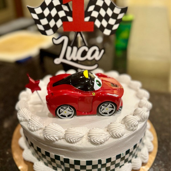 Race Cars Cake Topper - Personalized Cake Topper - Cake Topper - Cars ...