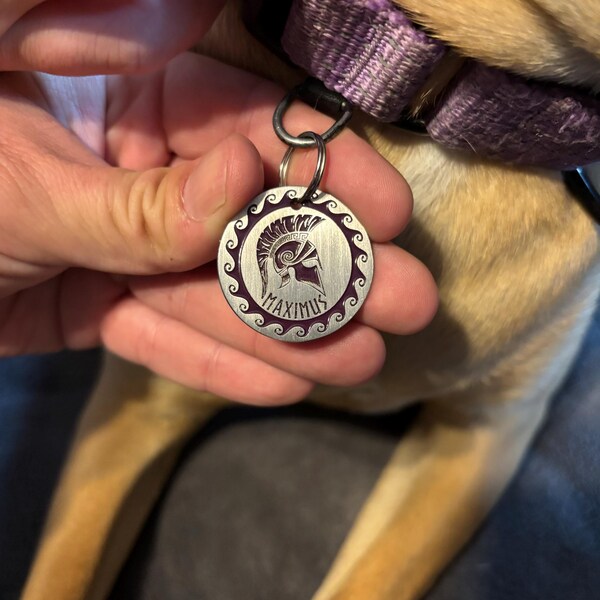 Stars Dog Tag Personalized, Celestial Custom Name Dog Collar Tag, Pet ...