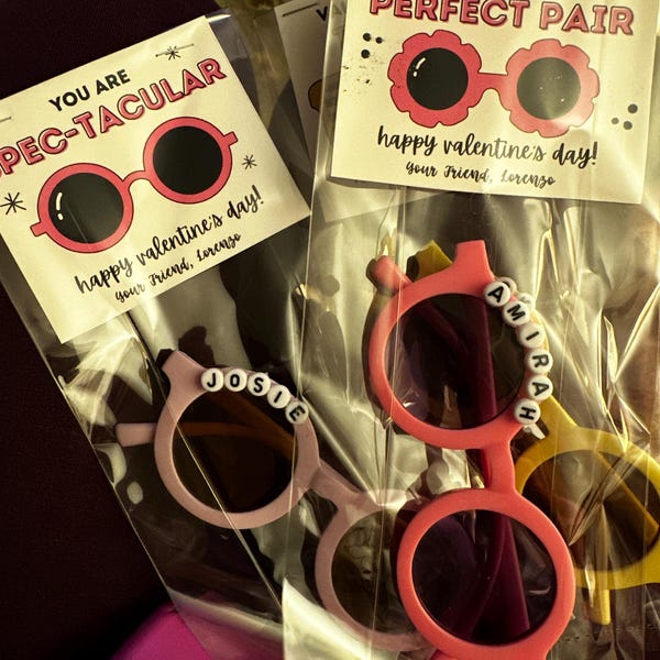 Kids Sunglasses Valentine Tag: Customizable Classroom Printable ...