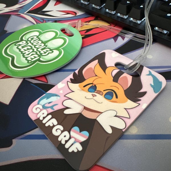 Consent Custom Fursuit Badge Tags | Custom Text Furry Badge Commission ...
