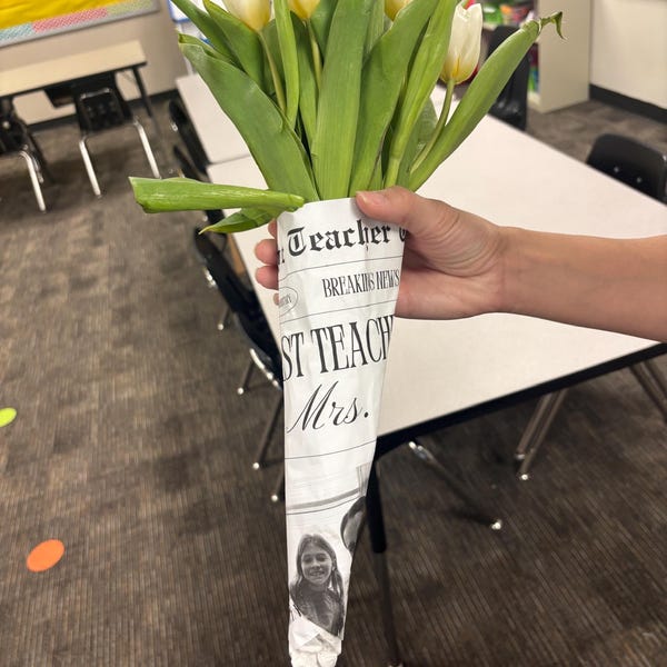 Teacher Appreciation Gift Tag Thank You for Helping Me Bloom Grow ...
