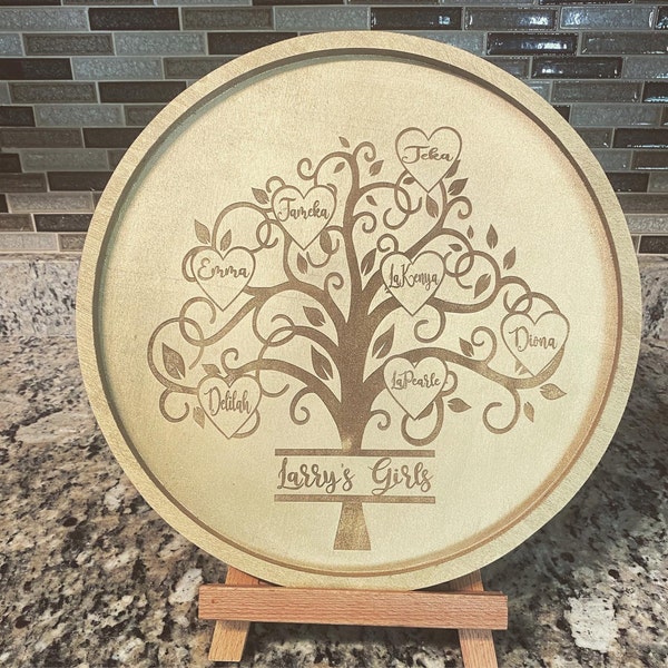 Family Tree 7 Members Svg, Family Heart Tree Svg/png.dxf File, Family ...