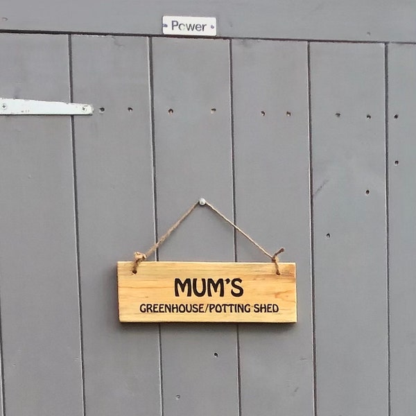 Garden Potting Shed Bench Plaque Personalised Your Name Wood Sign ...