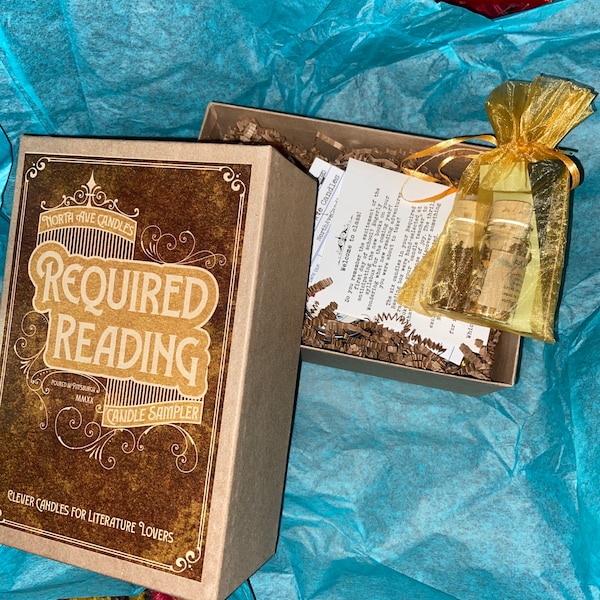 Required Reading Box Set / Book Themed Candles / Book Lovers Gift ...