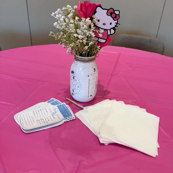 Set of 4 Kitty Die Cuts, Kitty Centerpieces, Kitty Party Decor, Photo ...