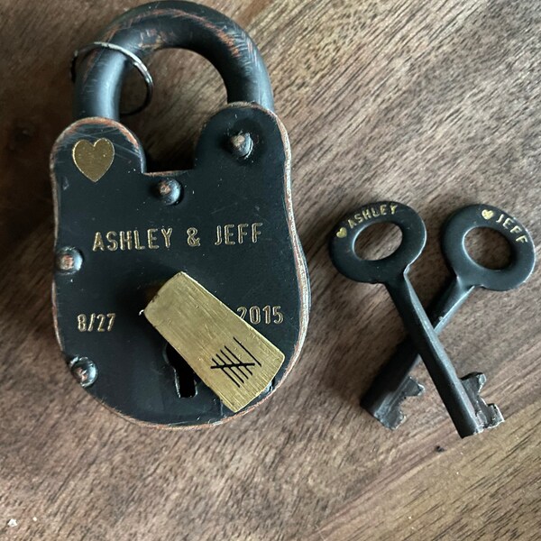 Engraving Only on Brass Tab of Lock -LOCK NOT INCLUDED!! - Etsy