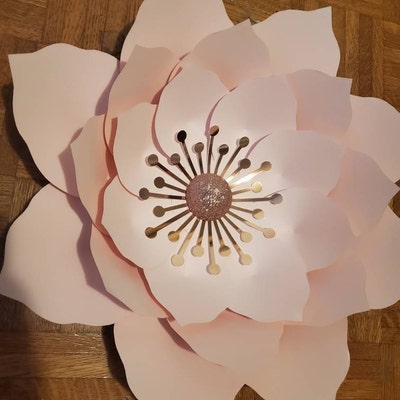 Template 31 Paper Flower PDF SVG DXF Png Silhouette Studio for Cricut ...