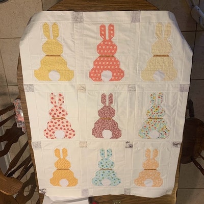 Bunny Rabbit Quilt Pattern Country Bunnies Quilt Pattern PDF the ...