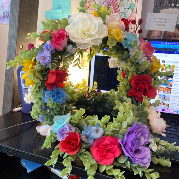 Midsommar May Queen Crown, Flower Crown With Arch, Giant Flower Crown ...