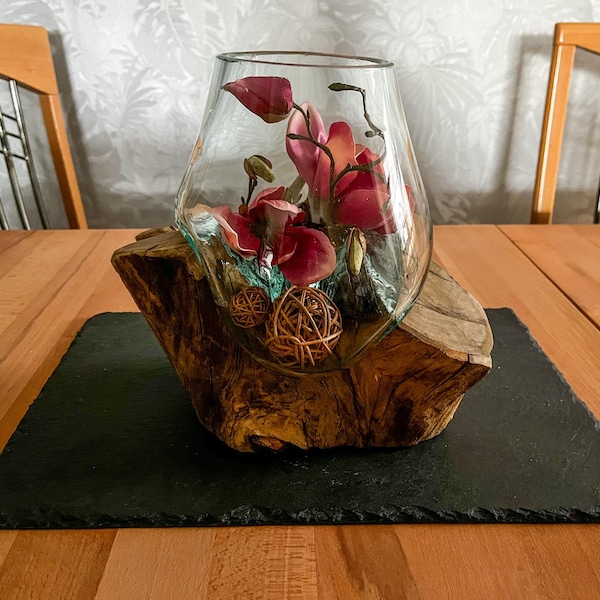 Mundgeblasenes Glas Auf Wurzel