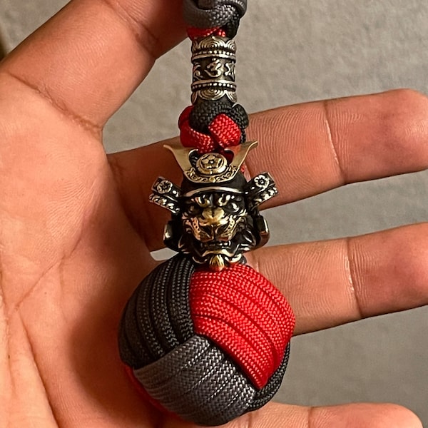 Japanese Tiger Samurai Paracord Bead – White Brass & Brass Fusion | EDC ...