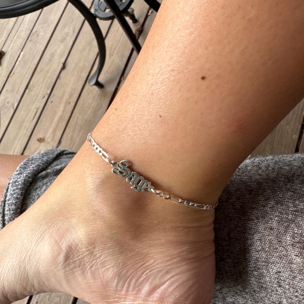 Personalized Name Bracelet or Anklet, Customized Name Bracelet/anklet ...
