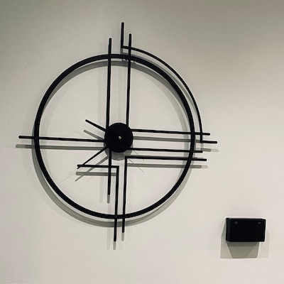 Minimalist Oversized Wall Clock, Mesh Wall Clock, Modern Large Wall ...