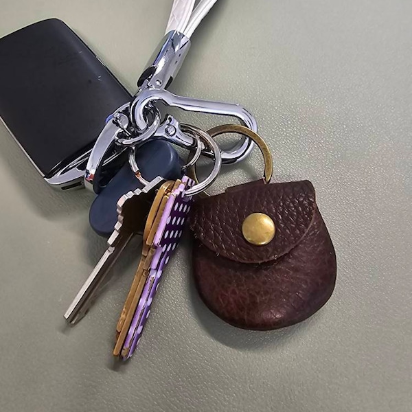 Small Leather Ring Purse With Key Chain Holder| Ring Purse| Leather ...