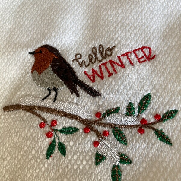 Hello Winter - Machine Embroidery Design, American Robin Embroidery ...