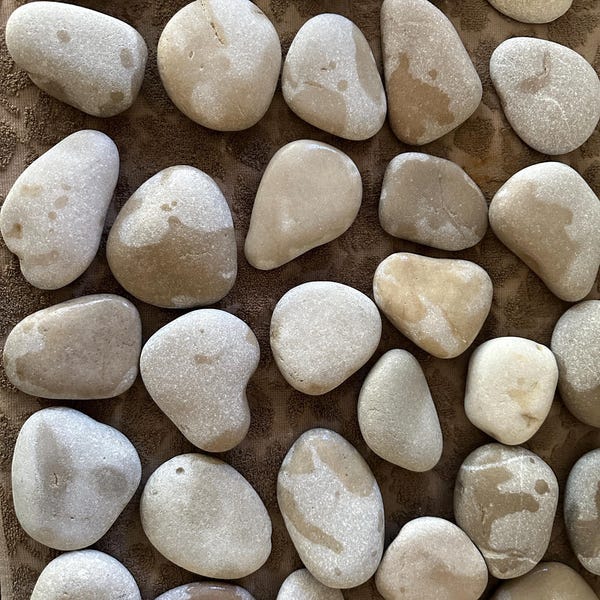 Sugar Stones - Natural Ocean Tumbled Light Stones for Kindness Rock ...