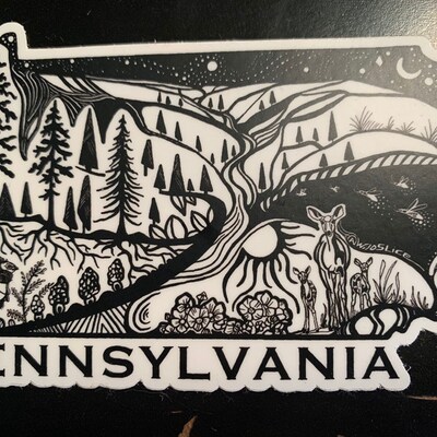 Pennsylvania State Sticker 4 Weatherproof and Durable, Outdoor Sticker ...