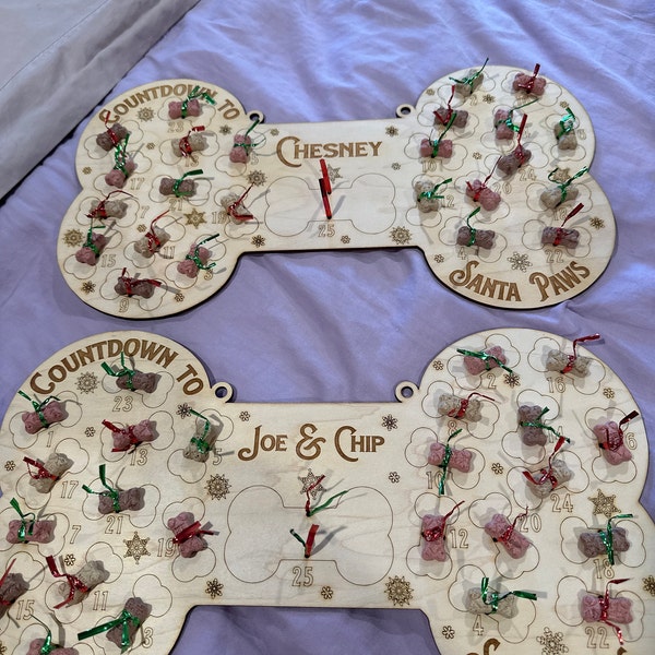 Reusable Custom Dog Advent Calendar, Pet Christmas Countdown, Christmas ... Reusable Custom Dog Advent Calendar, Pet Christmas Countdown, Christmas ...
