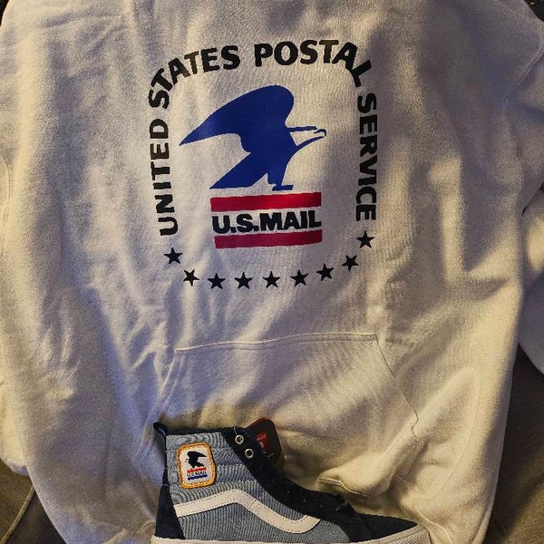 USPS Hoodie Old Logo, Postal Worker, Post Office, Mail Carrier, Rural ...