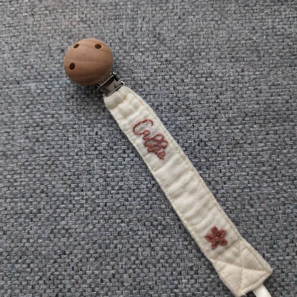 Personalized Pacifier Clip Holder, Personalized Fabric Pacifier Clip ...