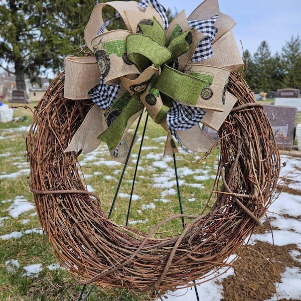 Tractor Wreath Bow, Farm Tractor Bow - Etsy