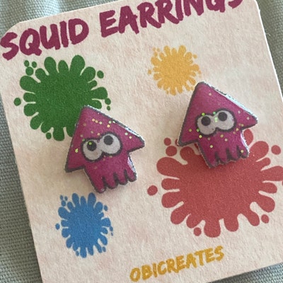 Splatoon Squid Earrings - Etsy
