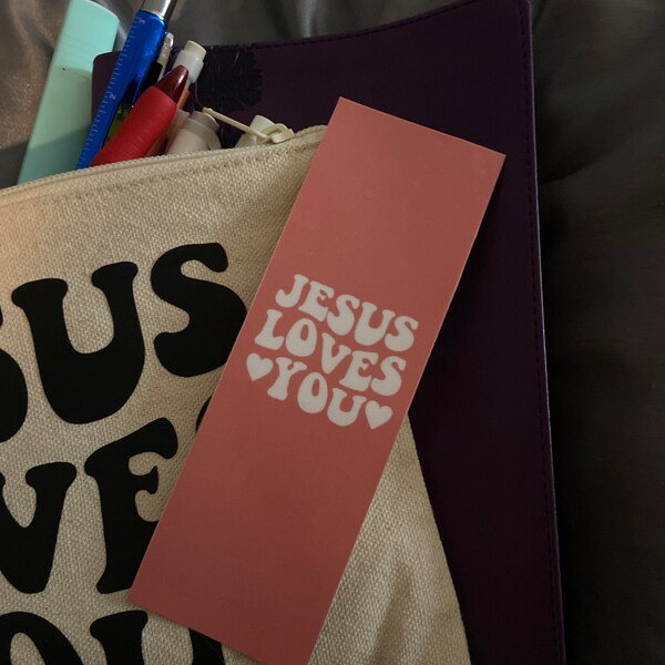 Jesus Loves You Bookmark: Laminated Christian Bible Accessory - Etsy
