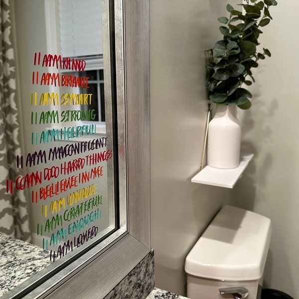 Kids Daily Affirmation Mirror Decal // Affirmation Decal // Kids ...