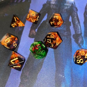 Death's Rebuke Dice Set for Dnd 7 Piece Sharp Edge Resin Dice Set ...