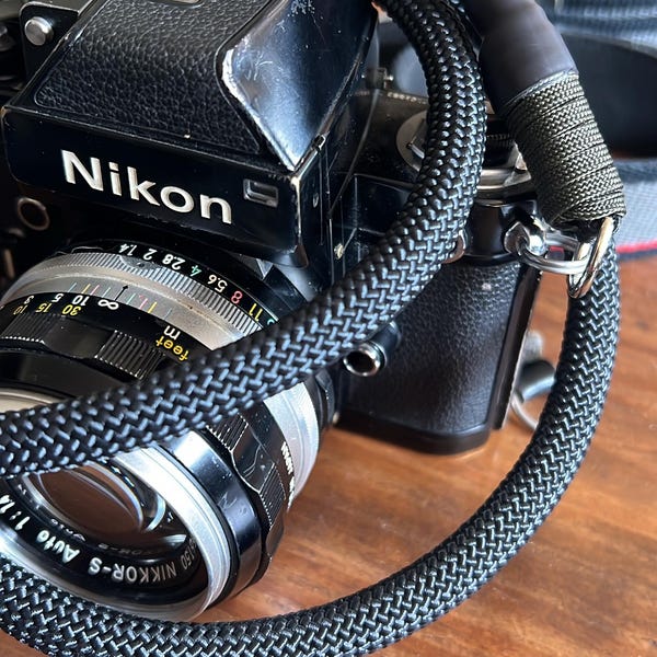 Black Camera Neck Strap With Optech Qd Mini Loop Attachments - Etsy