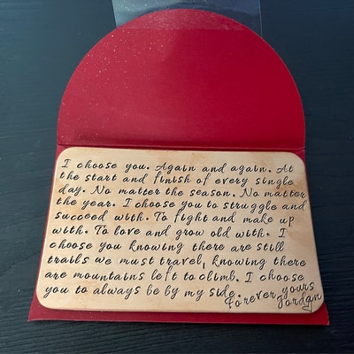 Personalized Birthday Gift Copper Wallet Card Hand Stamped Pocket ...