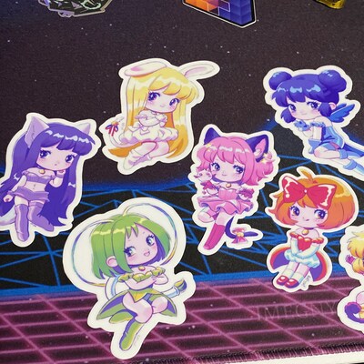 Set of SEVEN Tokyo Mew Stickers 3 Inch Anime Art on Waterproof Vinyl - Etsy