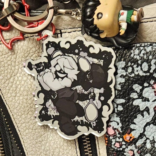 GHOST (and Pals!) 3in Mirror Acrylic Keychain // the Distortionist - Etsy