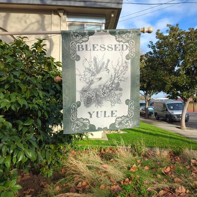 Festive Yule Garden Flag, Winter Solstice Flag - Etsy