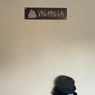 Valhalla Sign Viking Wall Art Viking Throne Decor Viking Gift Pagan ...