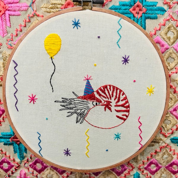 Trilobite Embroidered Hoop Art - Etsy