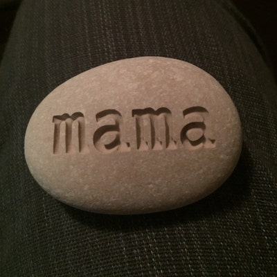 Personalized Engraved Name Stone Gift Beach Stone in Light Color Custom ...