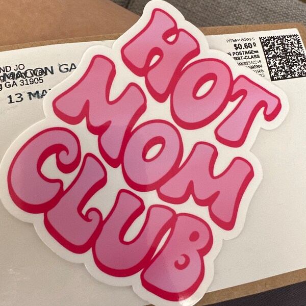 Hot Mom Club Sticker - Waterproof Stickers - Mom Stickers - Mama ...