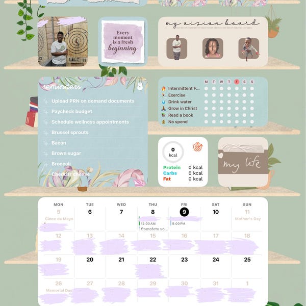 Desktop Wallpaper Organizer Green Aesthetic Screen Organizer Windows ...