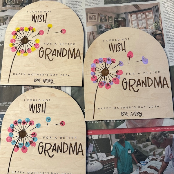 Dandelion Mother's Day DIY Sign, Mother's Day, Kids Milestones ...