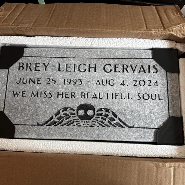 Grave Marker Headstone - Personalized, Engraved, Tombstone, Granite Headstone - 16x8x3 or ...
